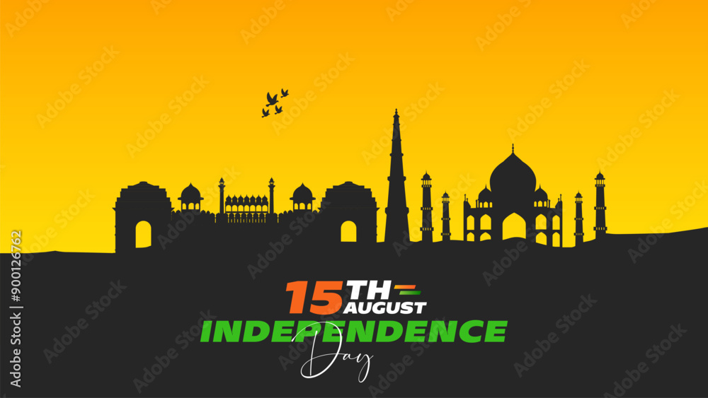 15th August Indian Independence Day 78th Celebration Stock Vector ...