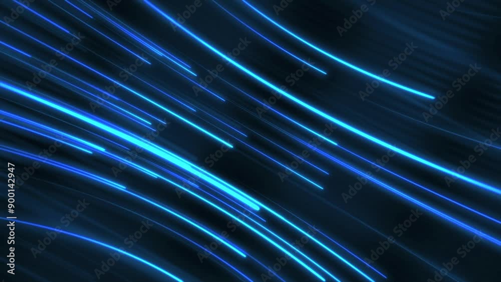 Abstract neon background with bright blue lights. Shiny futuristic ...