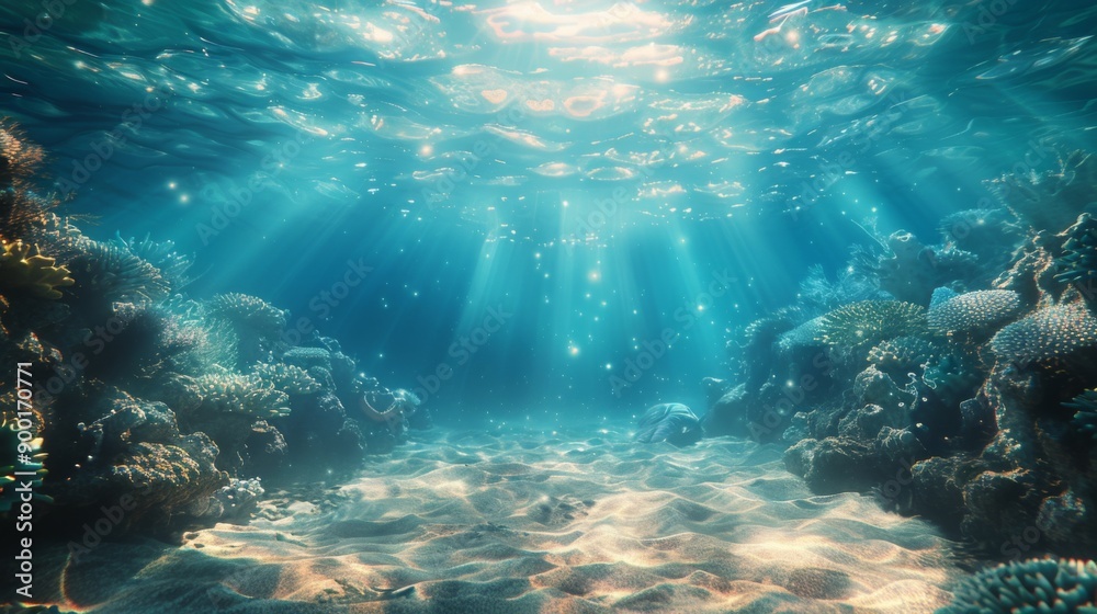 Underwater Serenity Calm and immersive, with gentle waves and aquatic ...