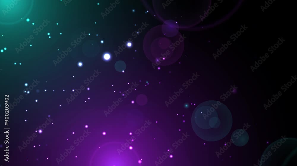 Abstract glittering night particles gleaming in dark light flare ...