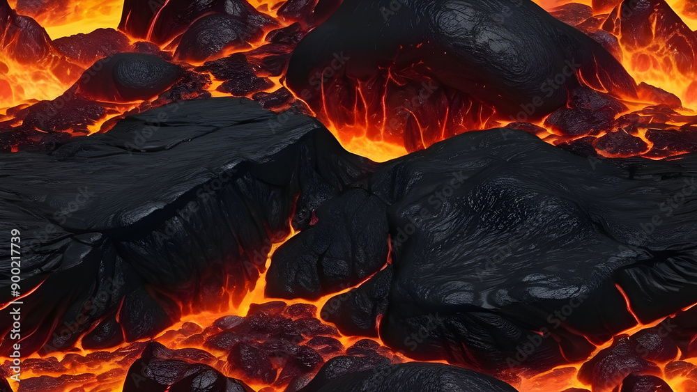 Earth lava crack volcanic texture ground fire burn explosion stone ...