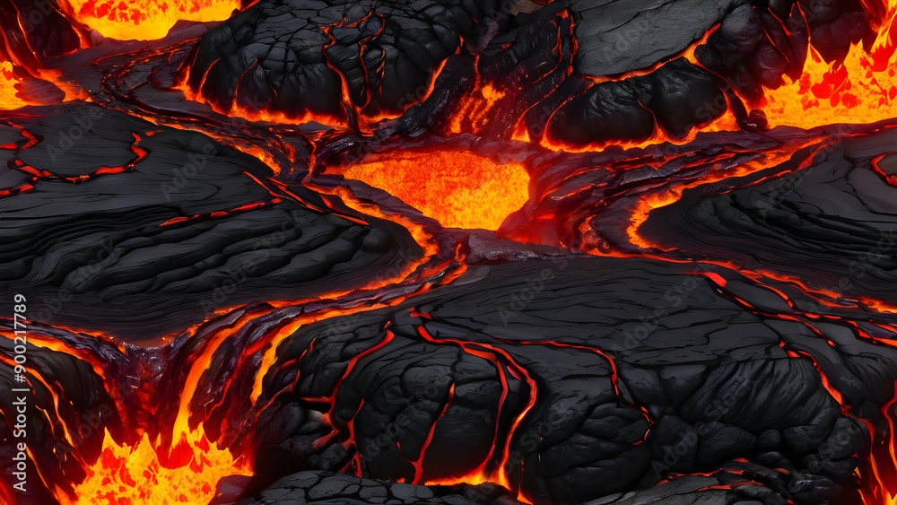 Earth lava crack volcanic texture ground fire burn explosion stone ...