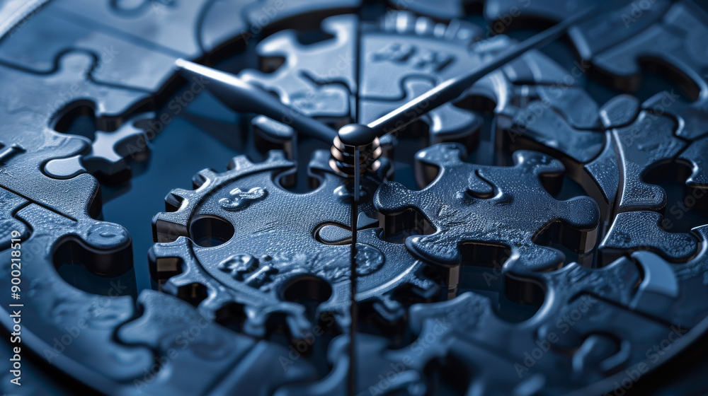 A clock face, used to show the time. It has shapes that look like ...