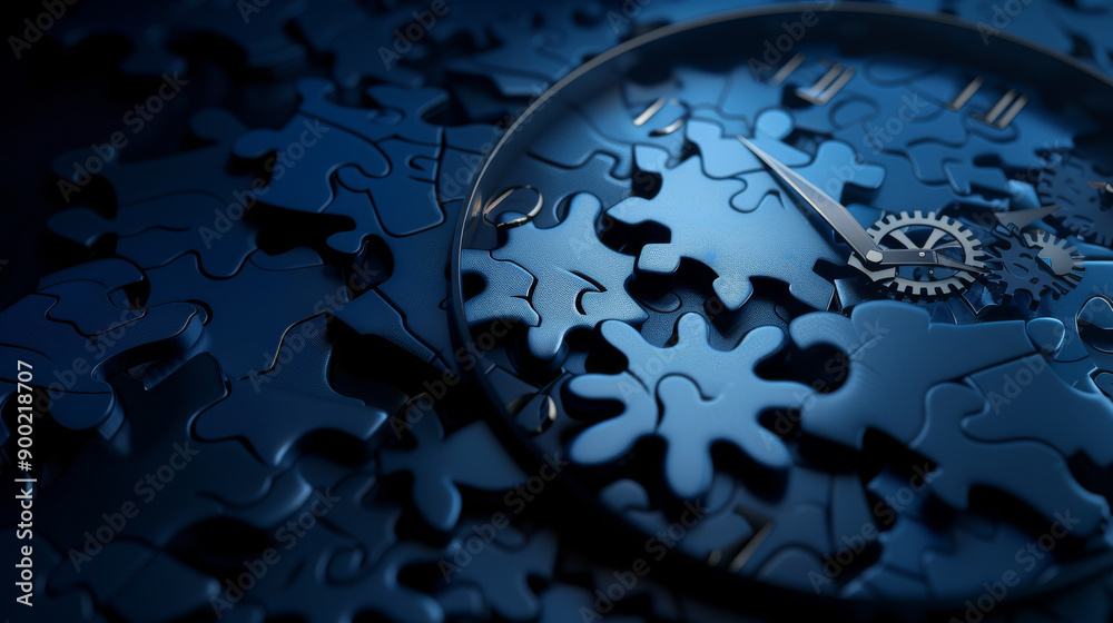 A clock face, used to show the time. It has shapes that look like ...