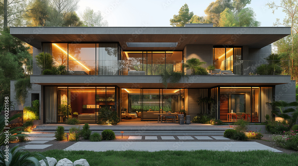 photorealistic hd high res ultra high quality front view morning modern ...