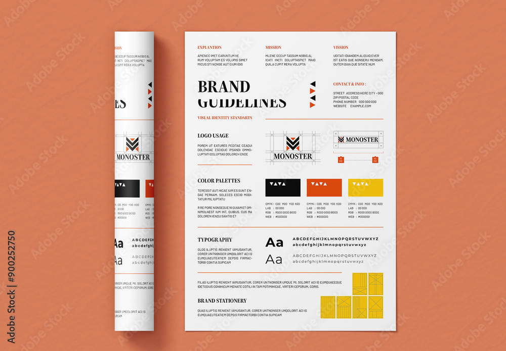 Brand Guidelines Poster Stock Template | Adobe Stock