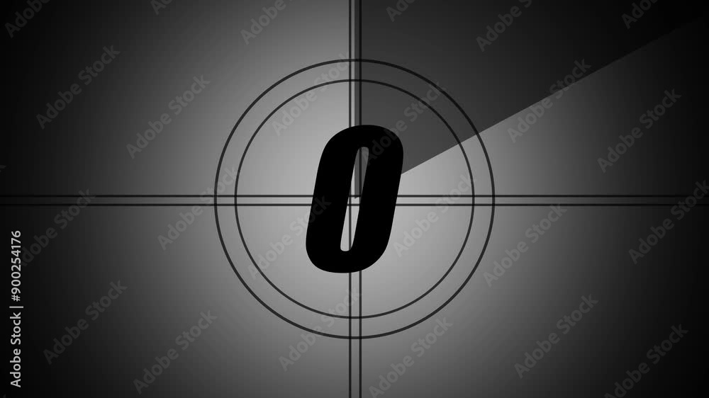 Retro vintage style countdown animated video . Top five countdown, the ...