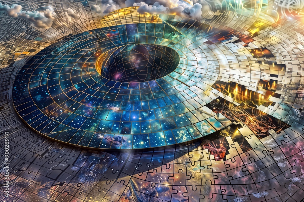 Vibrant Neural Network Tree. A digital artwork depicting a tree with neural network-inspired ...