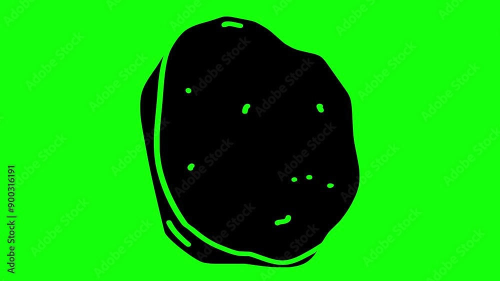 potato illustration video animation tree plant potato silhouette food ...