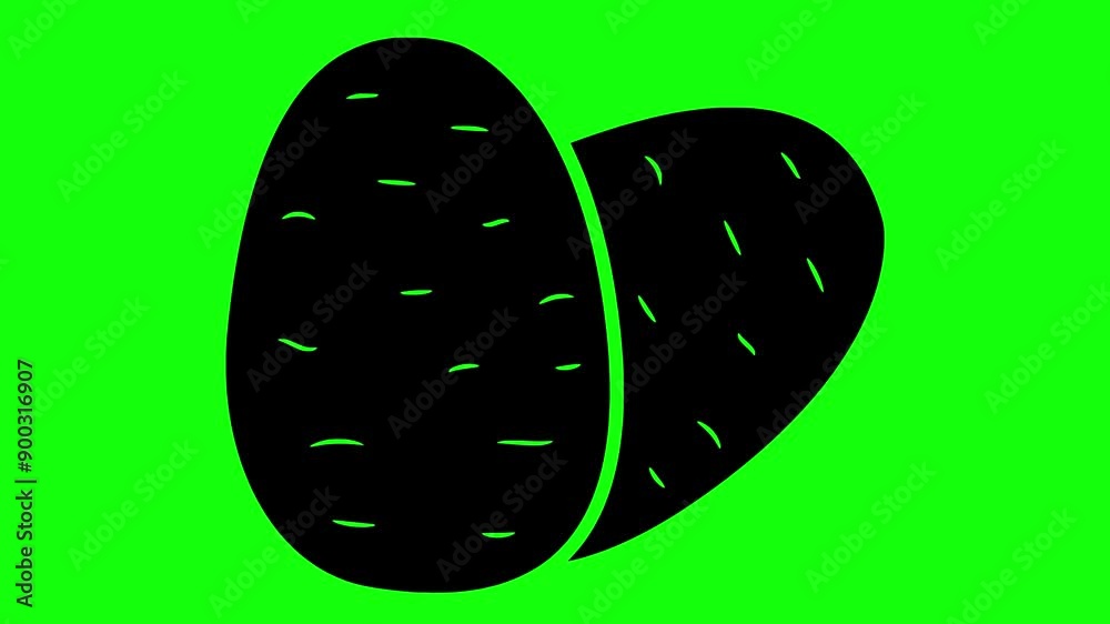potato illustration video animation tree plant potato silhouette food ...