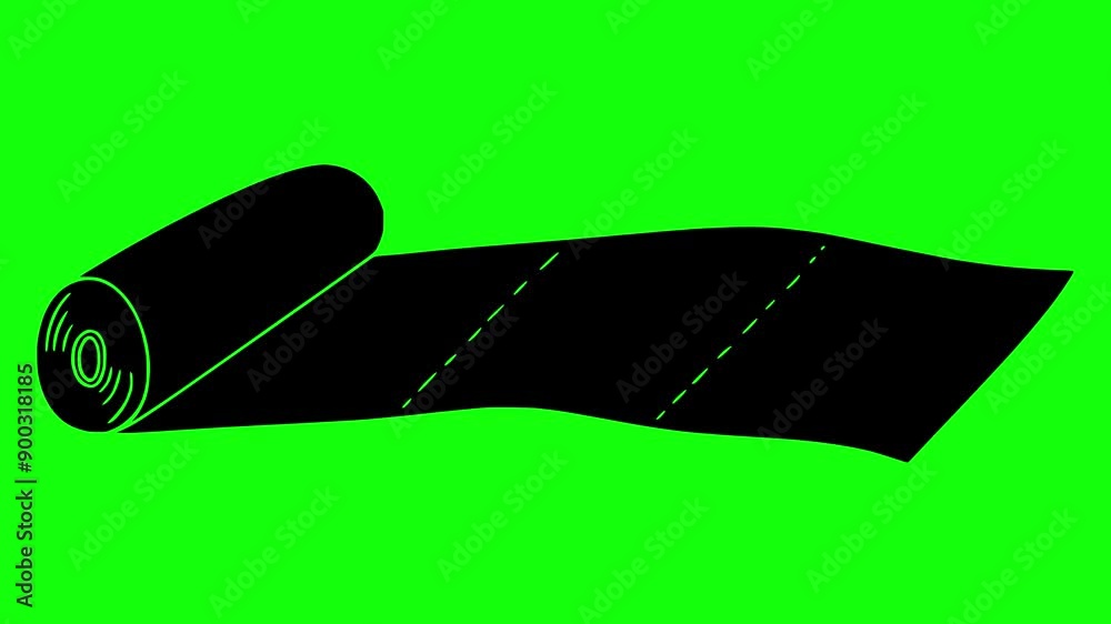 roll illustration video animation bathroom hygiene paper silhouette ...