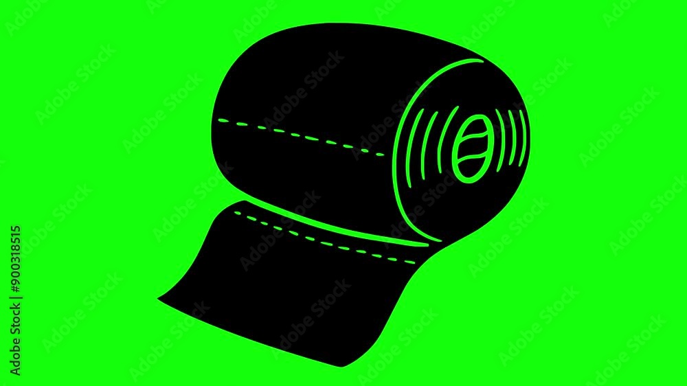 roll illustration video animation bathroom hygiene paper silhouette ...