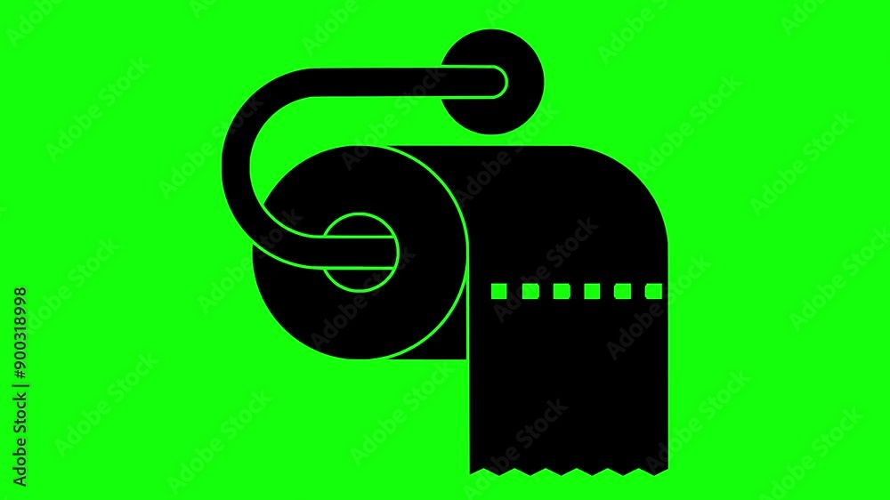 roll illustration video animation bathroom hygiene paper silhouette ...