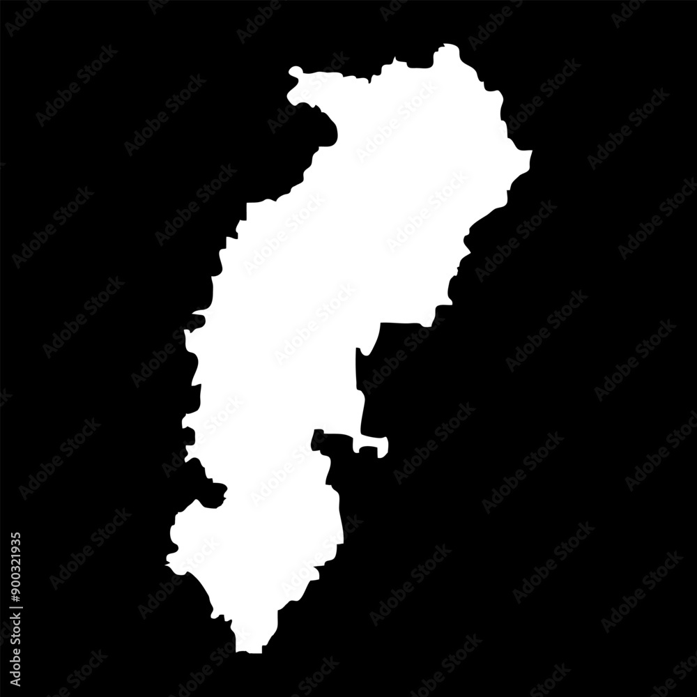 Chhattisgarh state map, administrative division of India. Vector ...