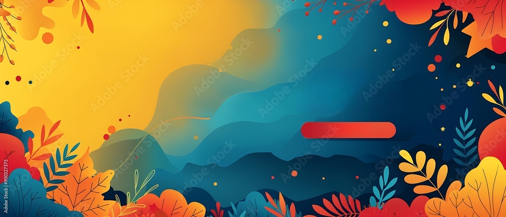 Abstract background with yellow, orange, red, and blue color palette ...