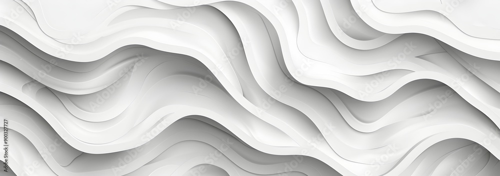 White background with wavy pattern for wall cladding or decorative ...
