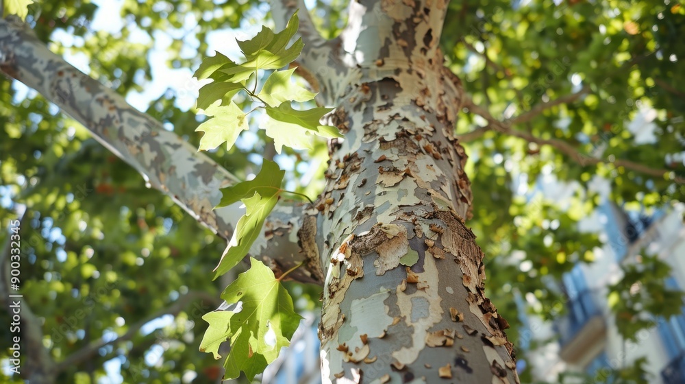 Plane (Platanus): With mottled bark and lobed leaves, plane trees ...