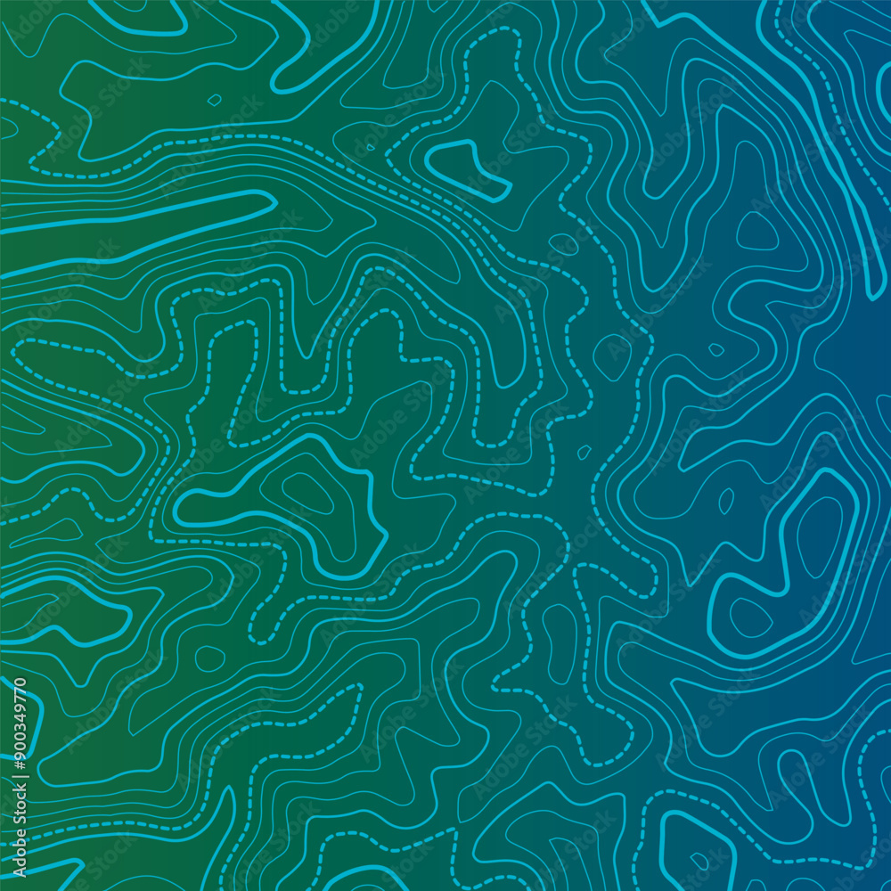 Stylized topographic map outline height in lines and contours. The ...