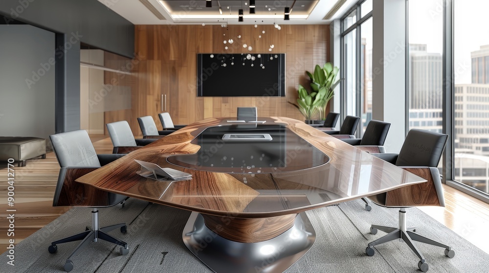 Describe a conference table in a corporate boardroom. What decisions ...