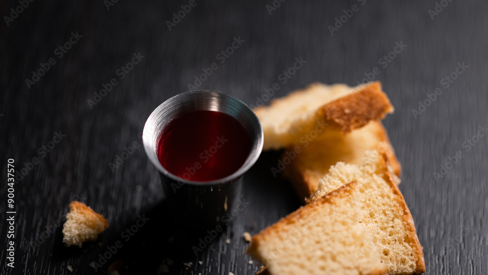 Christian religion, believers partake in Holy Communion, sacred ...