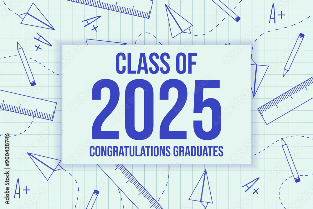 Class of 2025 congratulations graduates banner template design ...