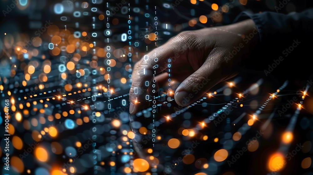 Exploring the Future of Blockchain Technology: A Hand Engaging with ...