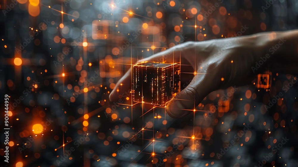 Exploring the Future of Blockchain Technology: A Hand Engaging with ...