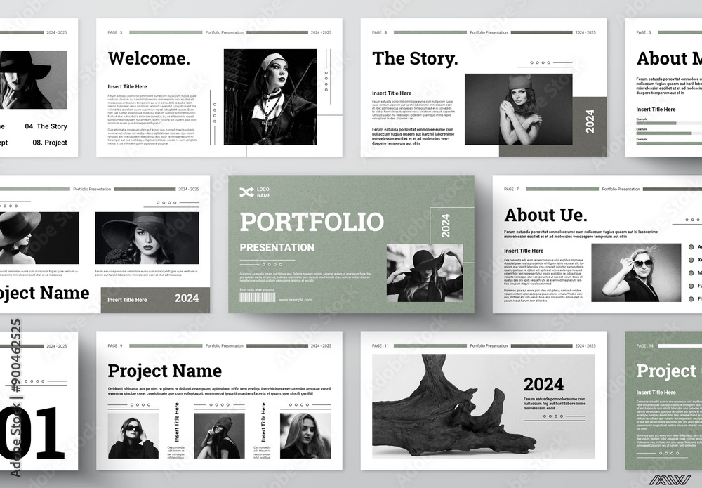Portfolio Presentation Layout Stock Template | Adobe Stock