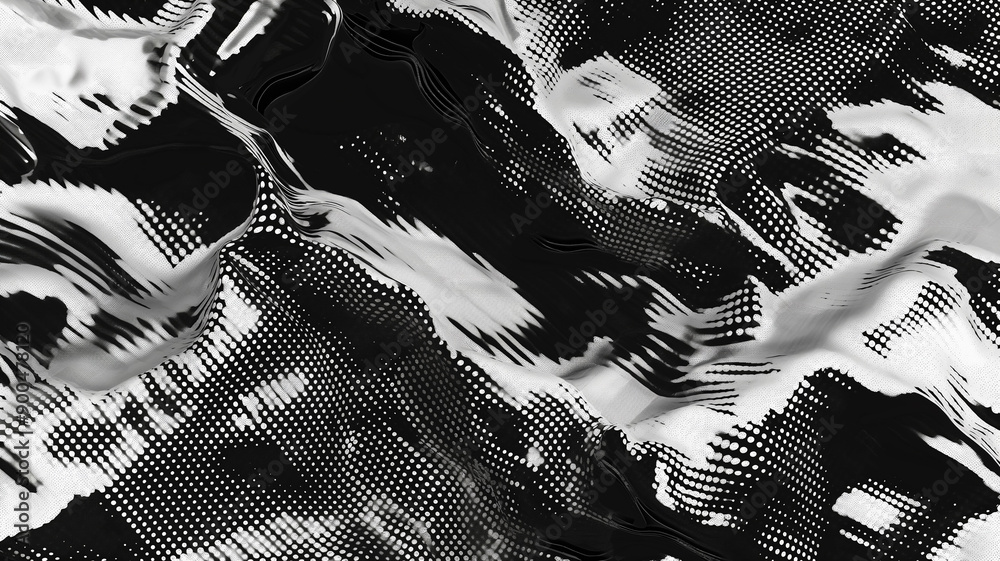 Black and white Overlay Or Screen Mode Vhs Tv Noise Texture. Distorted ...