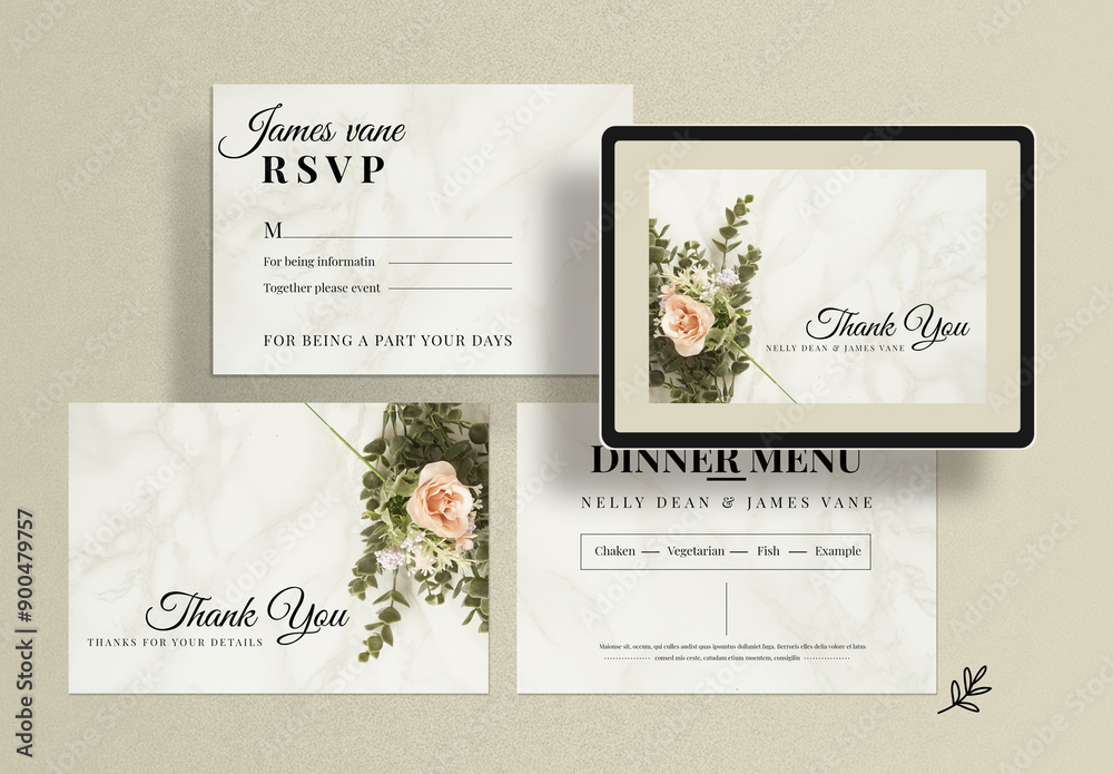 Thank You Card Layout Stock Template | Adobe Stock