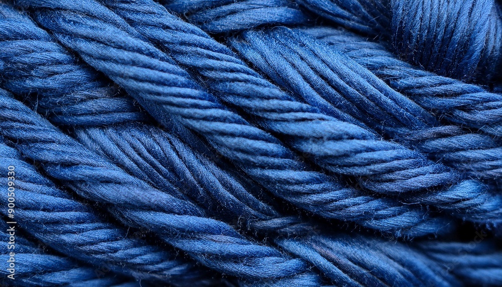 abstract fabric texture background close up picture of blue color thread macro image of textile ...