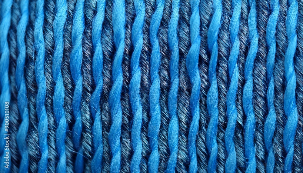 abstract fabric texture background close up picture of blue color thread macro image of textile ...