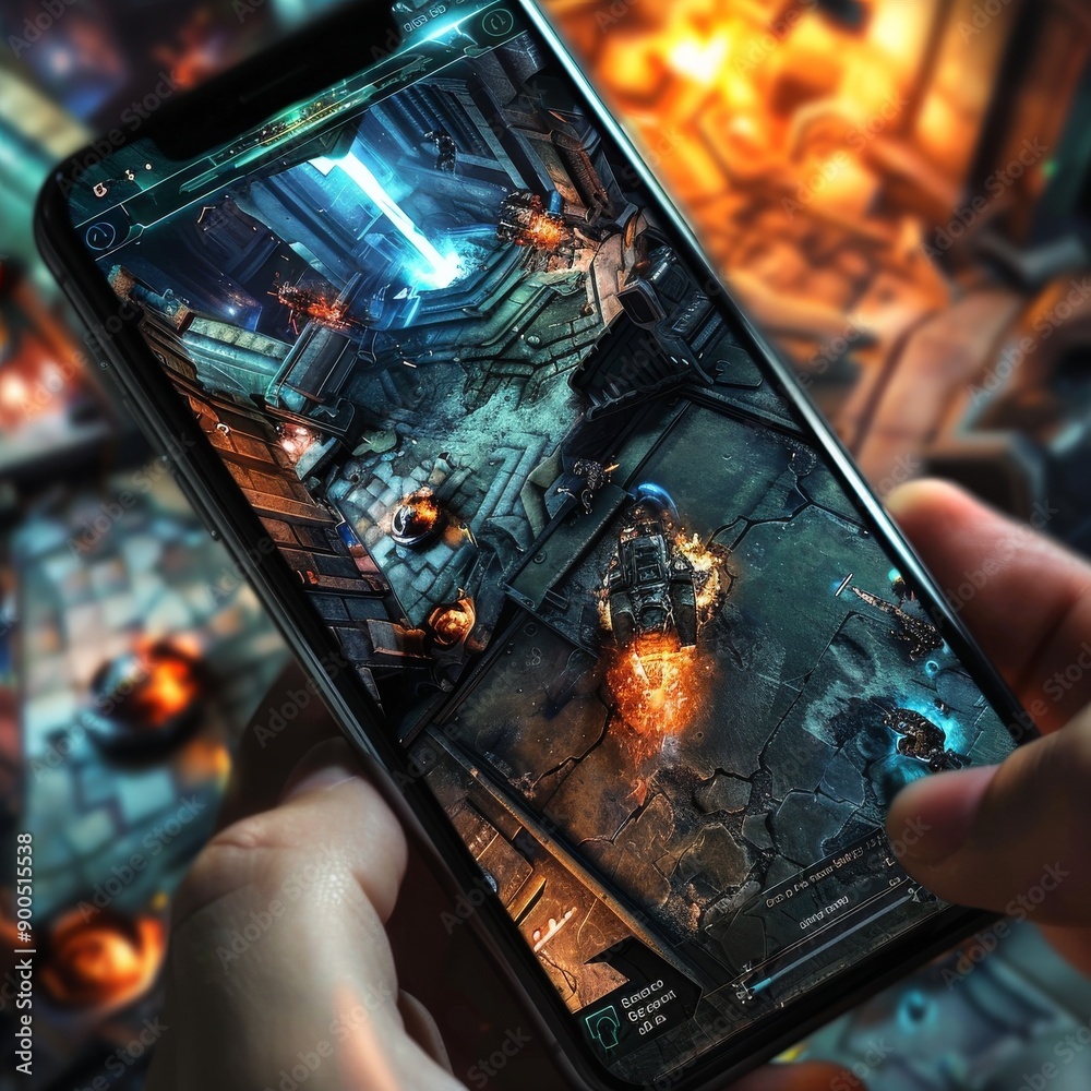 Ultra sharp photo illustrating a generic game UI design showcasing ...