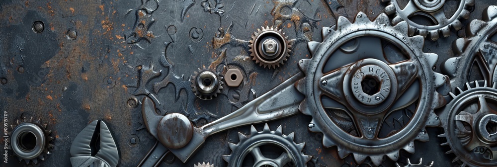 Ultra sharp photo illustrating a metal-themed background incorporating ...