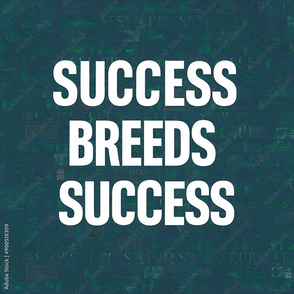 Success Breeds Success colorful background (T-shirt Design Motivational ...