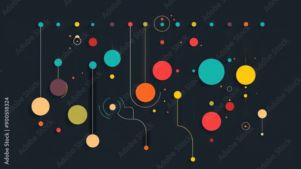 Create infographic bubbles or cards that contain brief text ...