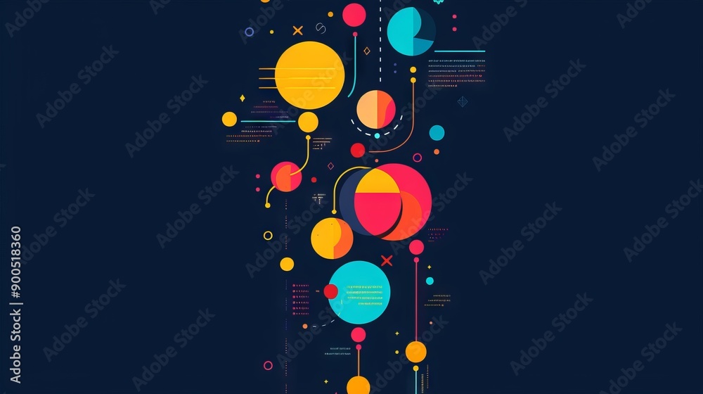 Create infographic bubbles or cards that contain brief text ...