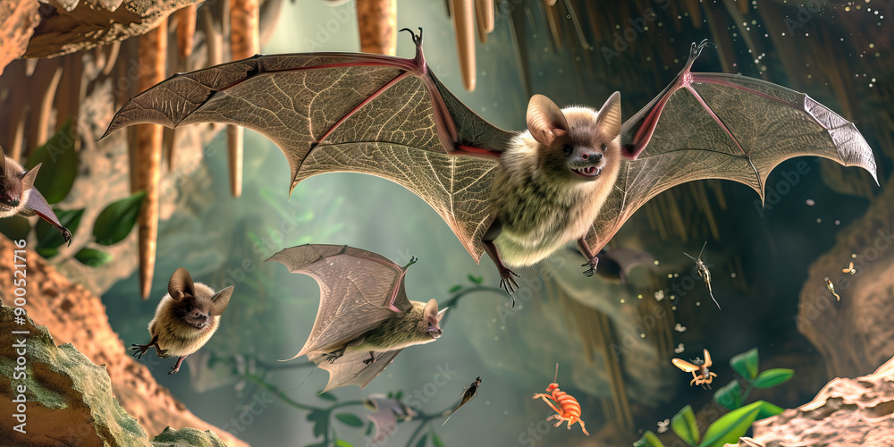 Cave Dwellers: An image showing the diverse wildlife that inhabits ...