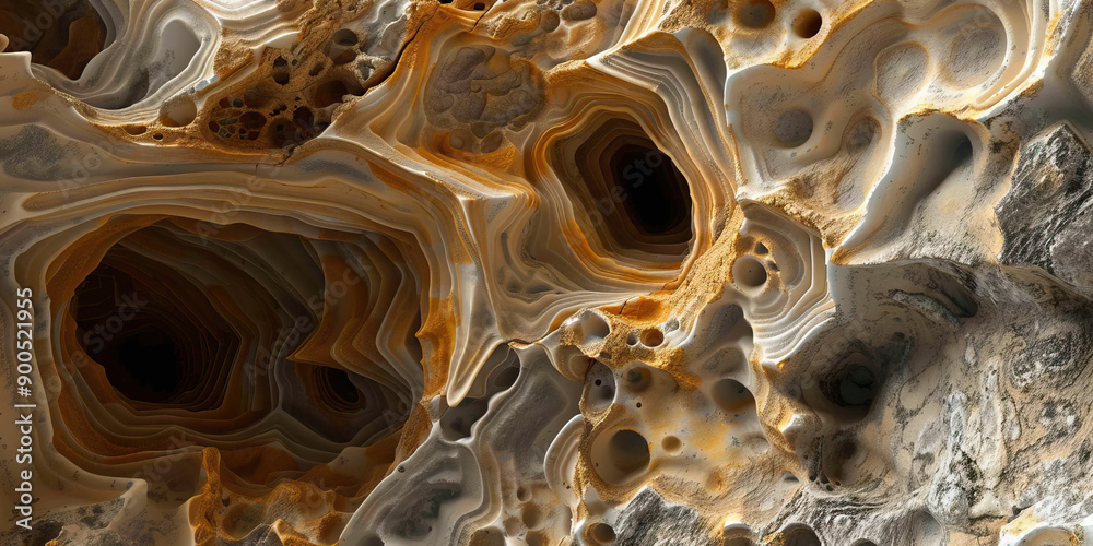 Ancient rock formations a geological image showing close up rock ...