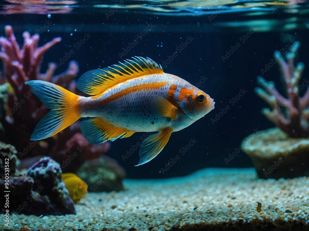 Stock photo of fish in an aquarium, HD 4K wallpaper with vivid details ...