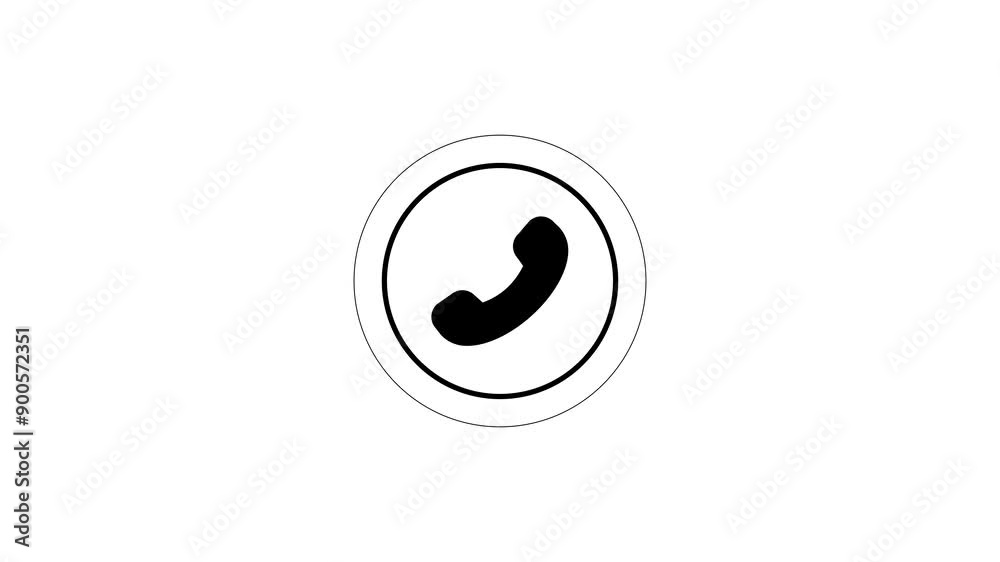 Animation of Incoming Call Icon. Call Answer. Phone Dial Symbol. Phone ...