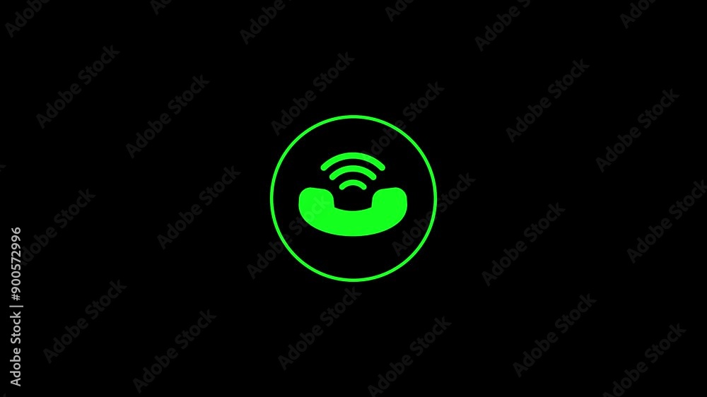 Animation of Incoming Call Icon. Call Answer. Phone Dial Symbol. Phone ...