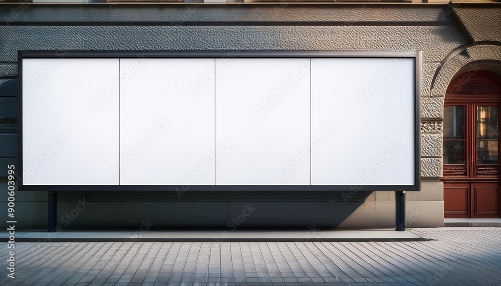 white blank advertising billboard street mockup panel digital lightbox ...