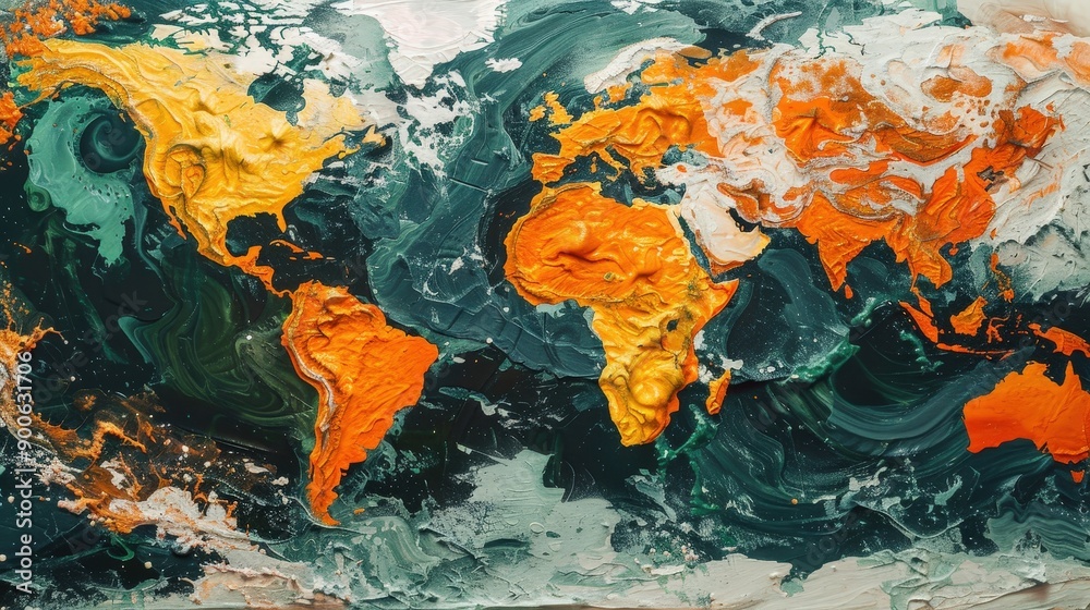 The map highlights regions experiencing a rise in extreme weather ...