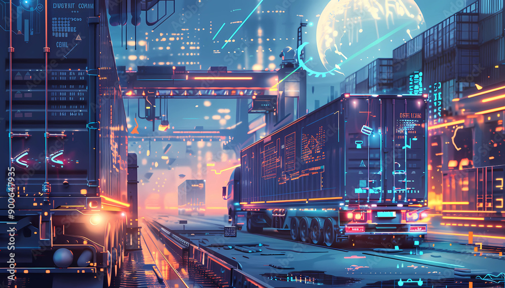 Futuristic AI-Enhanced Supply Chain Network, forward-looking supply ... Futuristic AI-Enhanced Supply Chain Network, forward-looking supply ...