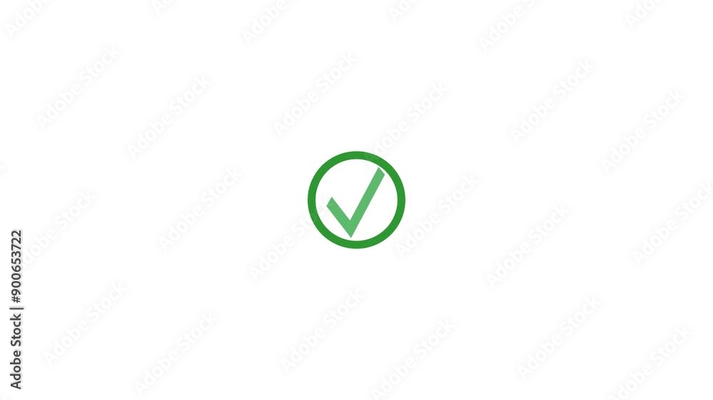 4k check mark animation on white background.checkmark succesfully mark ...