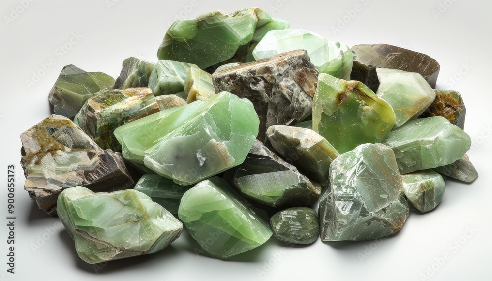 Raw Materials jade ade is a precious gemstone known for its vibrant ...