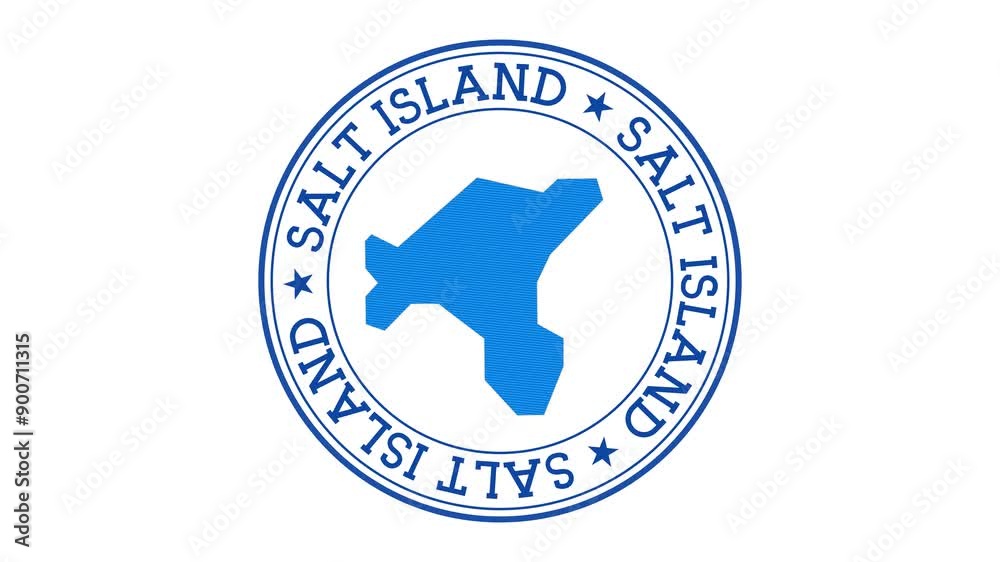Salt Island intro. Badge with the circular name and map. Salt Island ...