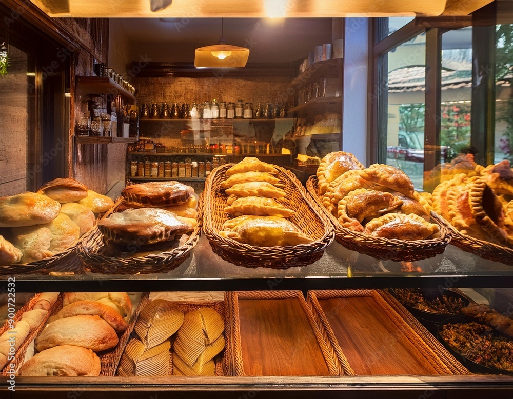 Cozy Argentinian shop with a glass display case filled with assorted ...