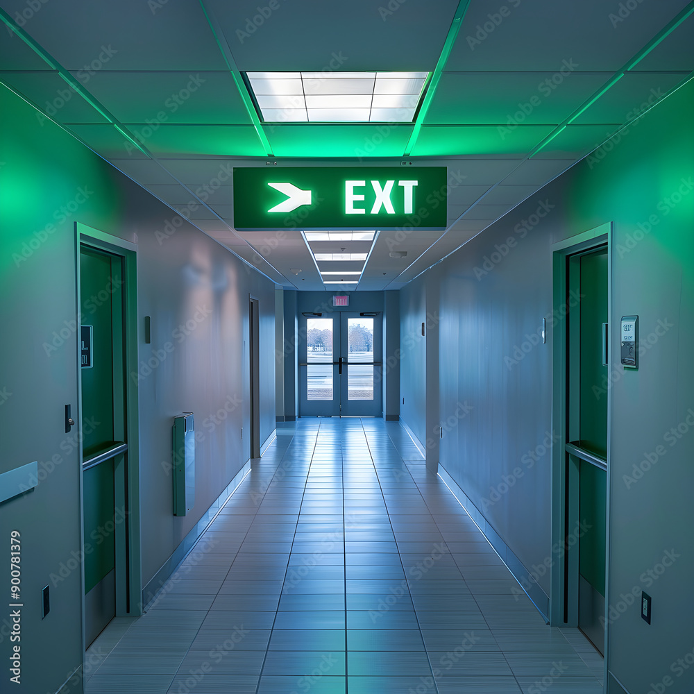 High Visibility Illuminated Exit Sign for Safe Emergency Evacuation in ...